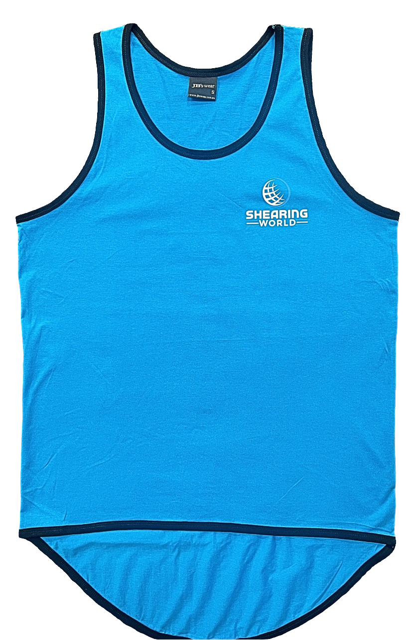 "NEW" Shearing World Coloured Cotton Singlets